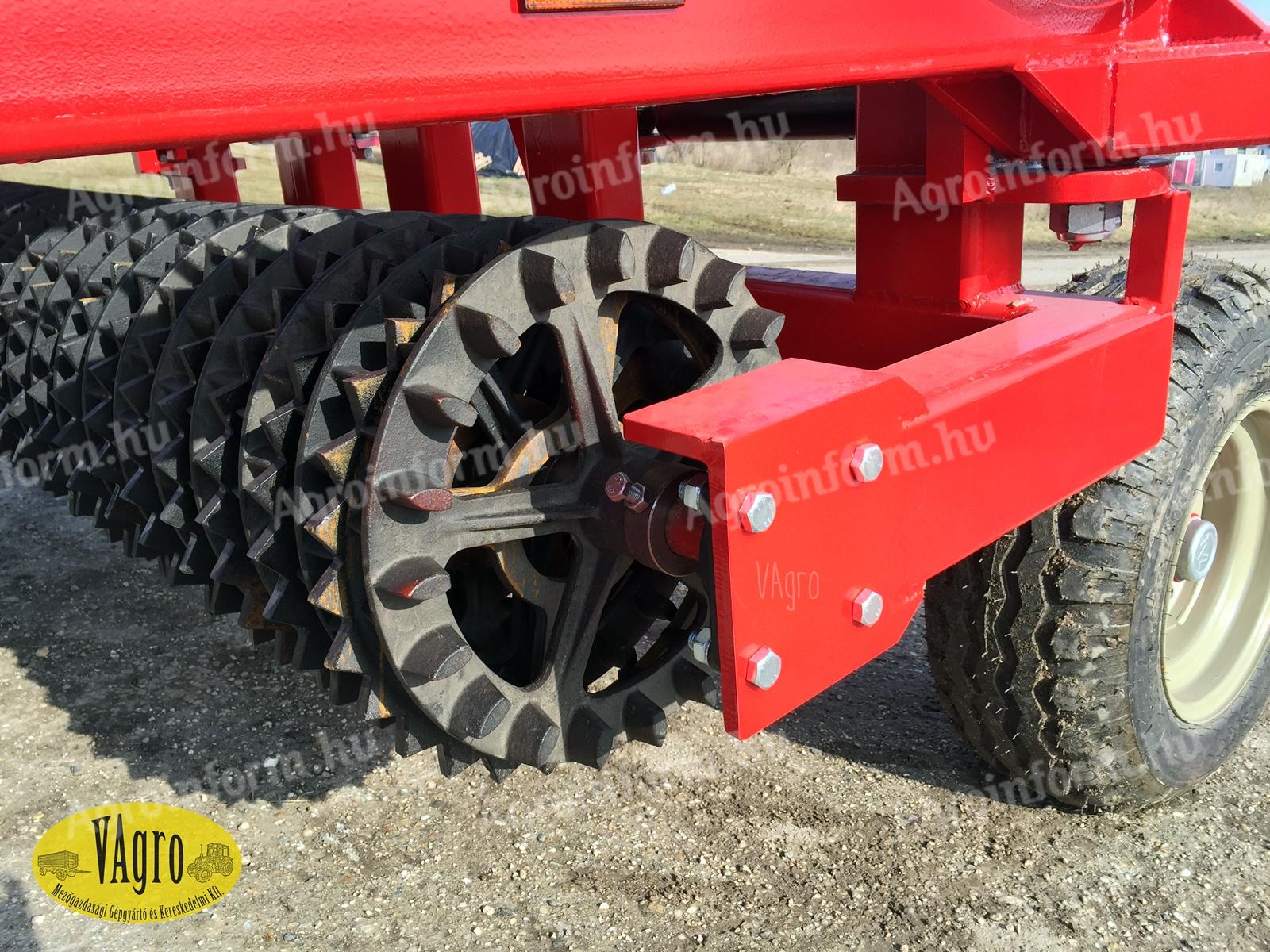 Új! VAgro 6,2 m-es crosskill-henger hidr. simítóval- házhozszállítással ...