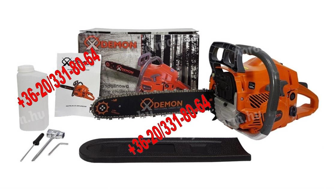 Láncfűrész 55 cm³ / 2,2 kW benzines 18"/45-ös láncvezetővel * Demon CS ...