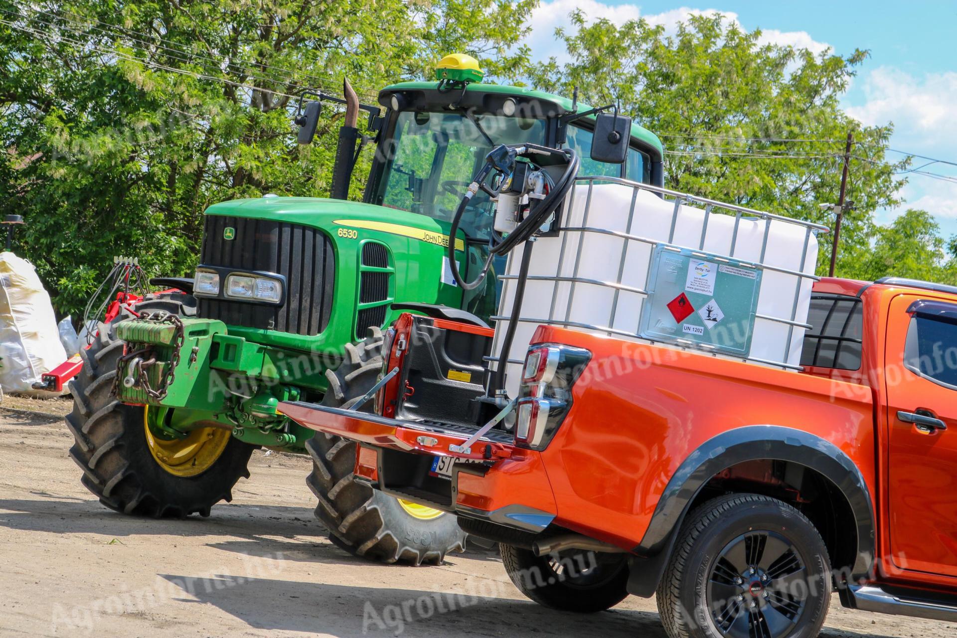 ADR új IBC 1000 liter + DT-Standard 12V 40 liter/perc gázolaj ...