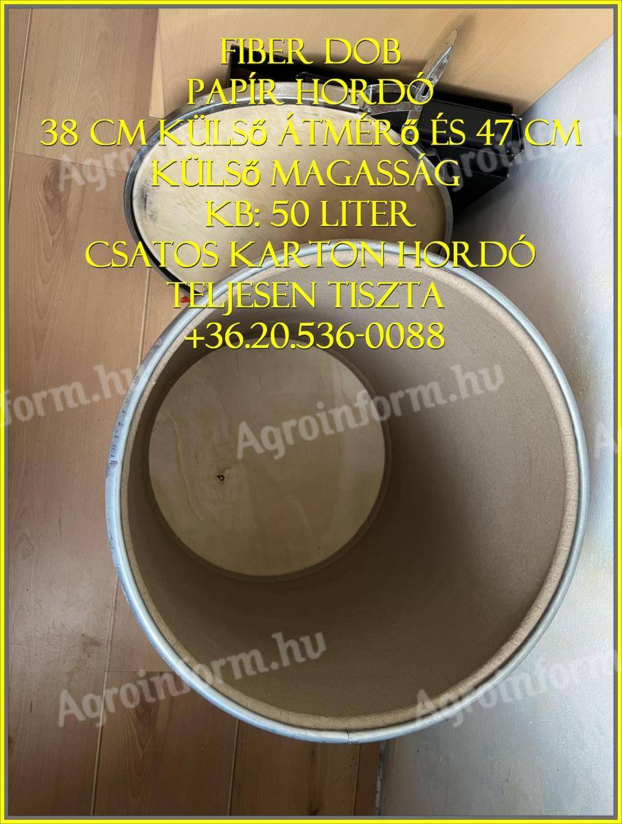 Karton papír hordó 20 536 - 0088 henger doboz Papírhordó - Fiber dob ...