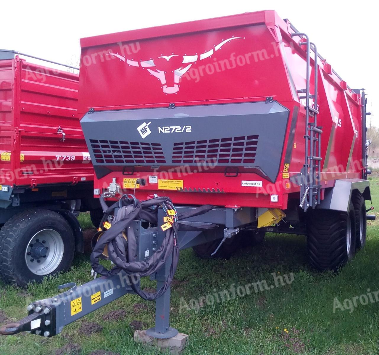 Metal-Fach trágyaszóró N272/2, 14 tonna kapacitású szervestrágyaszóró ...