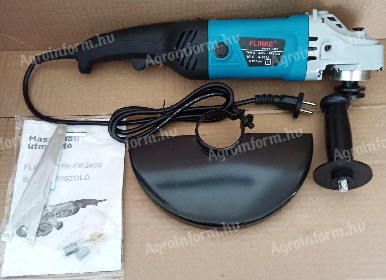 Nagy sarokcsiszoló, 230-as nagy flex, 2400W/6500rpm * Flinke FK-FX-2400 ...