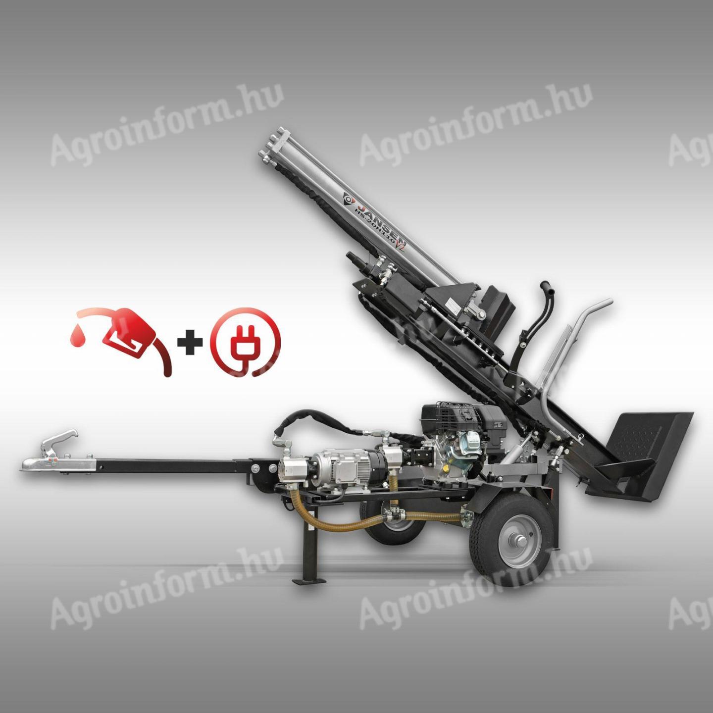 Függőleges hasítógép - Benzin + Elektromos - JANSEN HS-20H110K-V2 - Szlovákia - Agroinform.hu