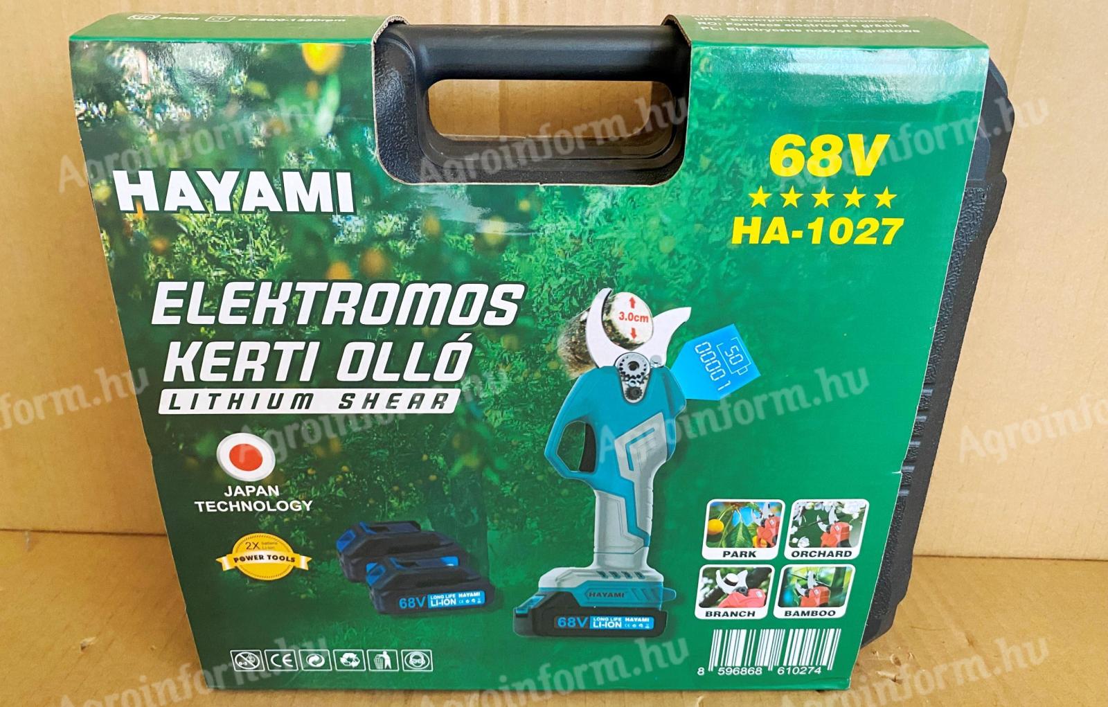Akkus metszőolló LCD kijelzővel, +2 db 68V akku és töltő * Hayami HA-1027 * - Győr-Moson-Sopron ...