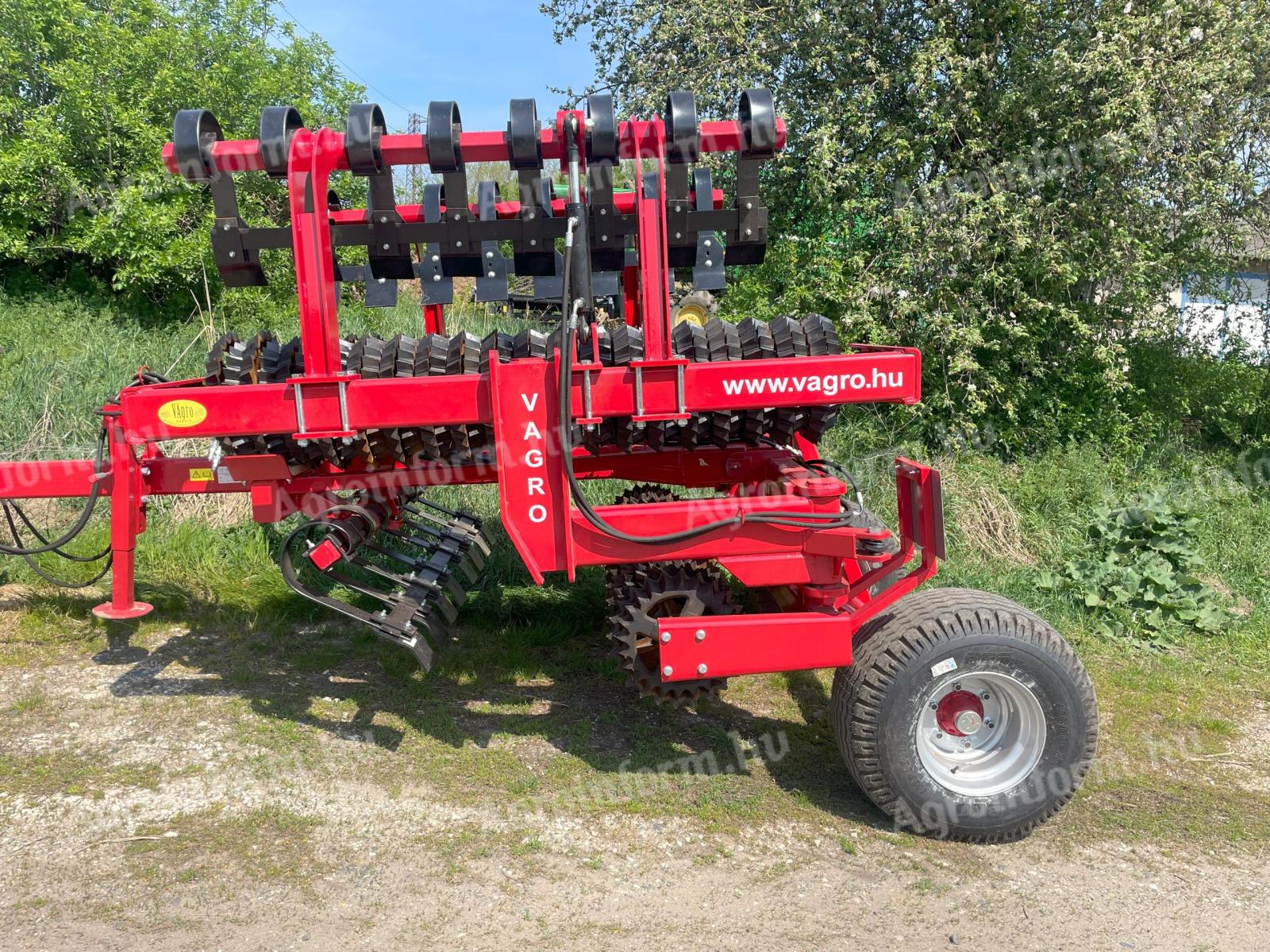 ÚJ! VAgro 6,2 m hidr. csillaggyűrűs-henger hidr. simítóval 2 év ...