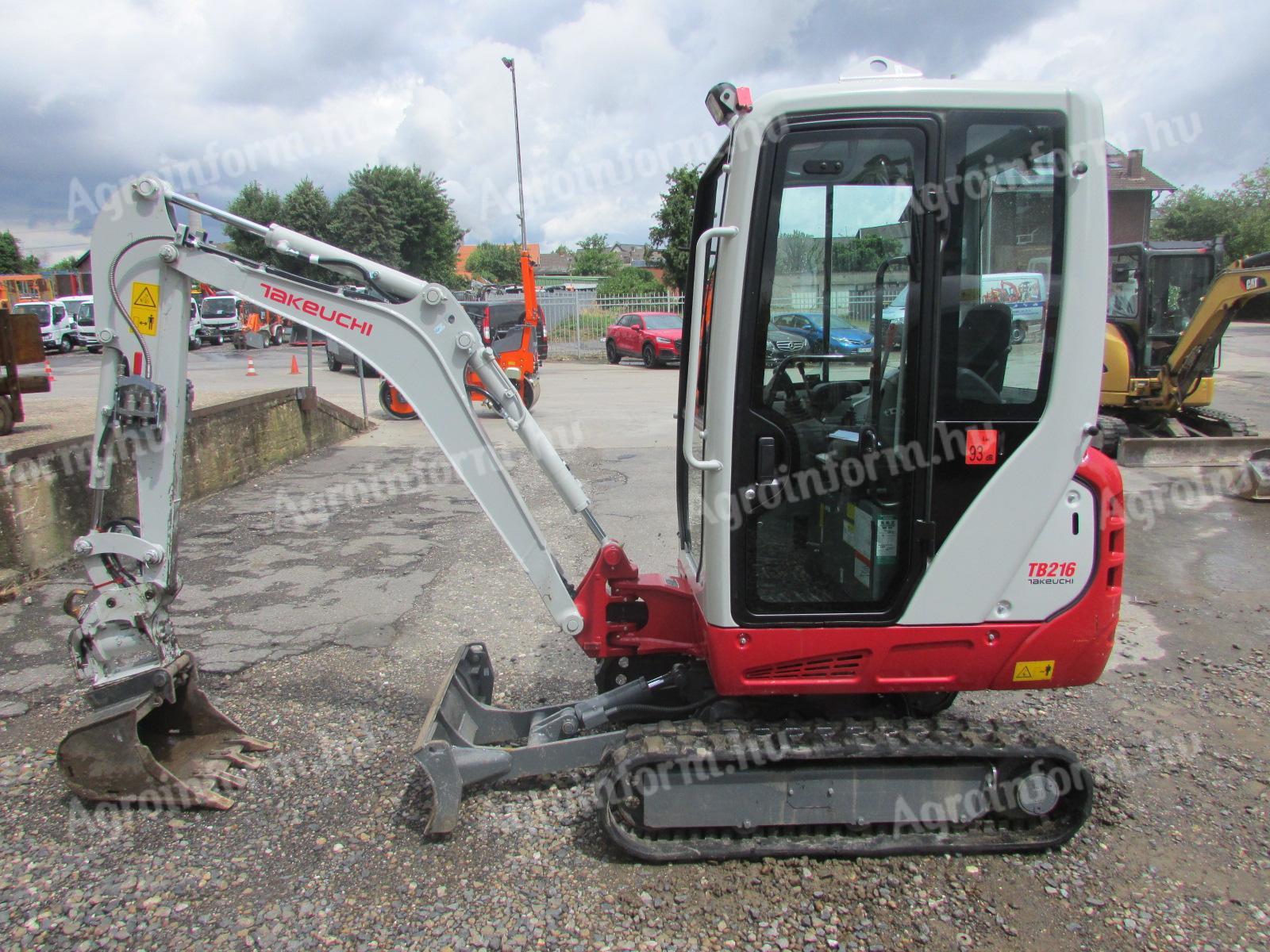 Takeuchi TB 216 V4 / 2023 / 550 üzemóra / Powertilt / Lízing 20%-tól ...