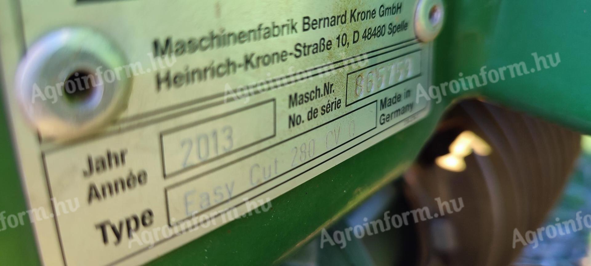 Krone Easy Cut 280 Cv Q - Bács-Kiskun vármegye 6000 Kecskemét ...
