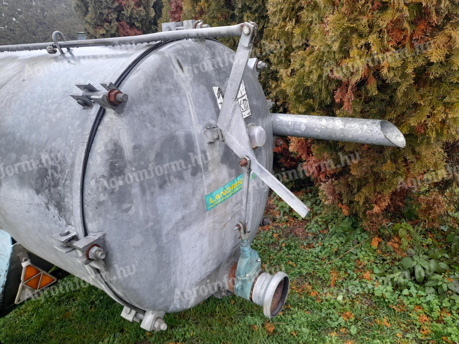 Szippantós kocsi tartály, 2600 literes, horganyzott - Vas vármegye 9900 ...