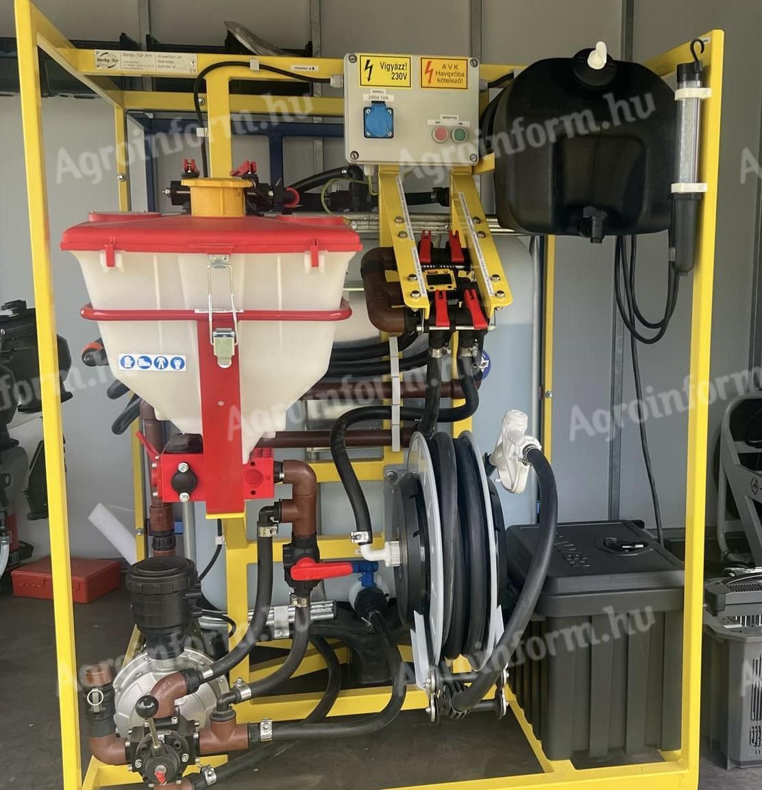 Permeteződrón vegyszerkeverő rendszer DroneFiller 2 db 300 literes IBC ...